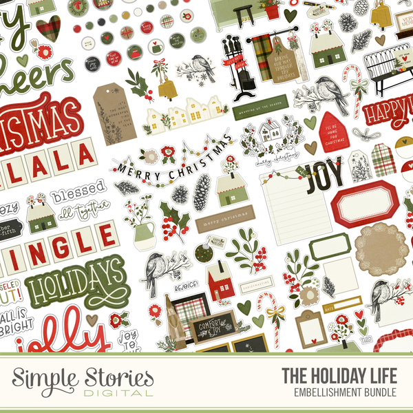 The Holiday Life Digital Embellishment Bundle – Simple Stories