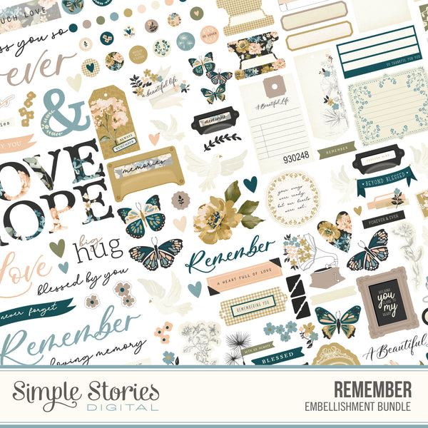 Remember Digital Embellishment Bundle – Simple Stories