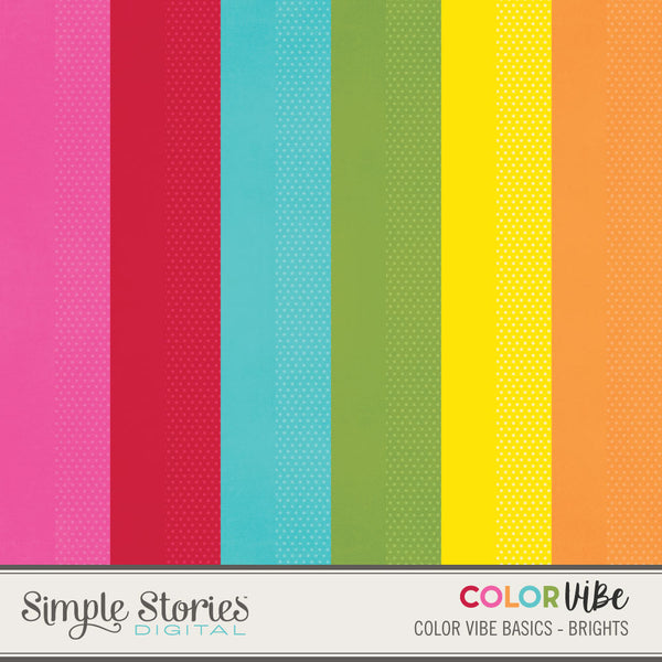 Color Vibe Digital Brights Paper – Simple Stories