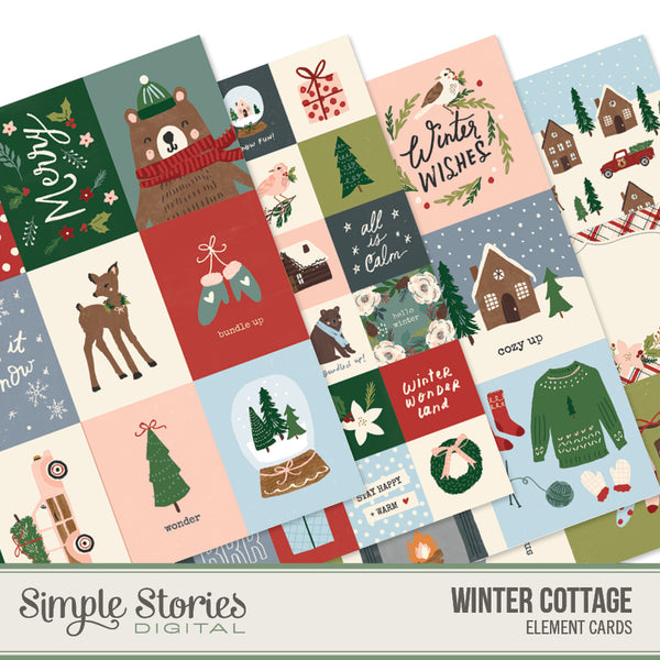 Winter Cottage Digital Elements – Simple Stories