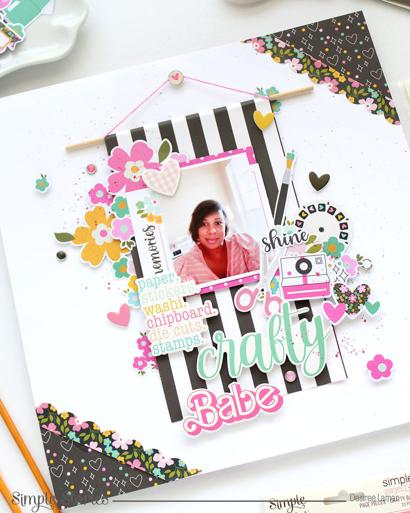 Crafty Babe one page layout – Simple Stories