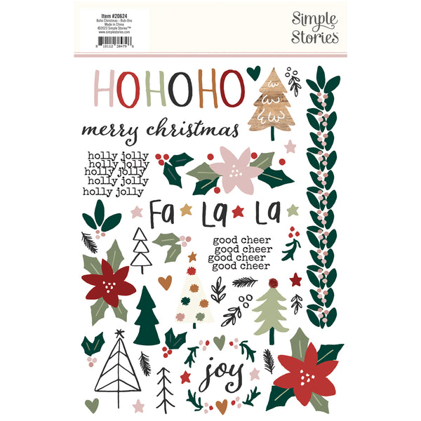 Boho Christmas - Rub Ons – Simple Stories