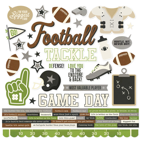 Football Cardstock Stickers - 12 pack – Simple Stories