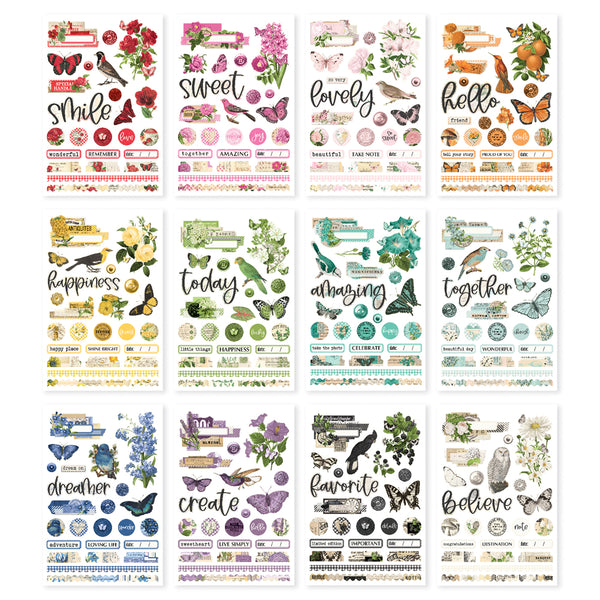 Simple Vintage Essentials Color Palette - Designer Sticker Book ...