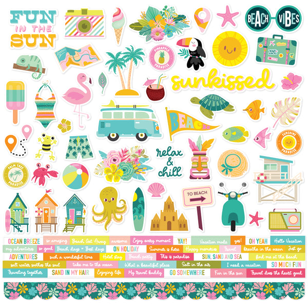 Just Beachy - Cardstock Stickers – Simple Stories