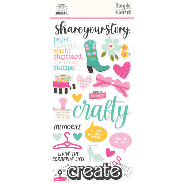 Crafty Babe Foam Stickers - Unit of 6 – Simple Stories