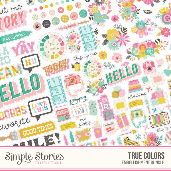 True Colors Digital Embellishment Bundle – Simple Stories