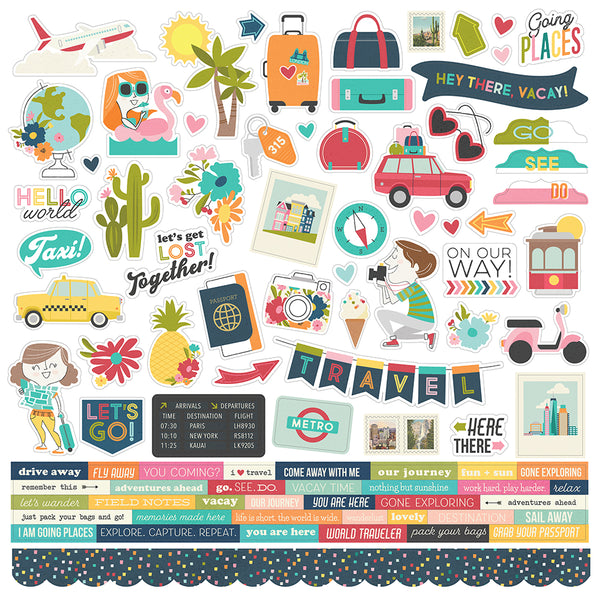 Going Places 12x12 Combo Sticker – Simple Stories