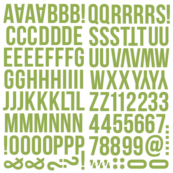 Color Vibe Foam Alpha Stickers - Green – Simple Stories