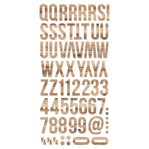 Color Vibe Foam Alpha Stickers - Woods-Hickory – Simple Stories