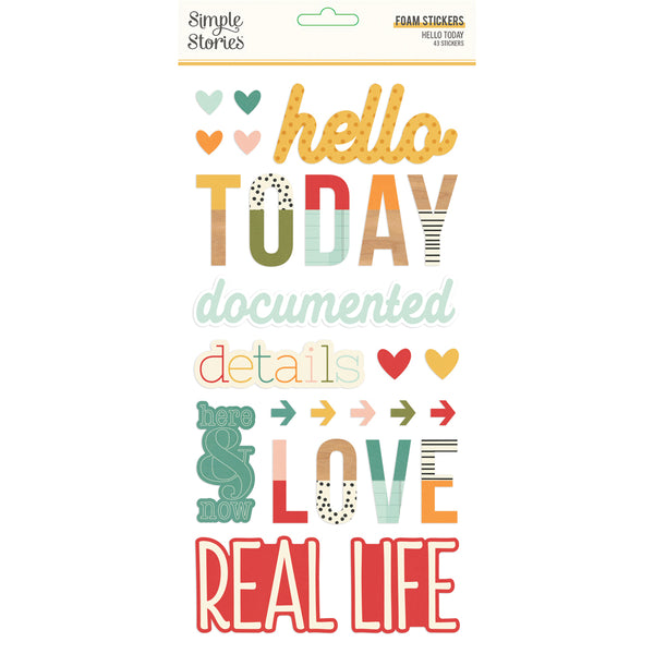 Hello Today - Foam Stickers – Simple Stories