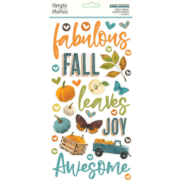 Simple Vintage Country Harvest - Foam Stickers – Simple Stories