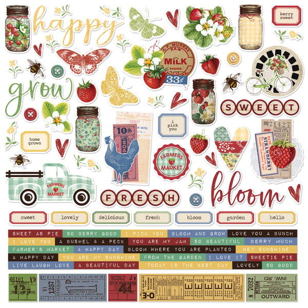 Simple Vintage Berry Fields - Cardstock Stickers – Simple Stories