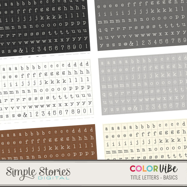Color Vibe Digital Typeset Alpha - Basics – Simple Stories