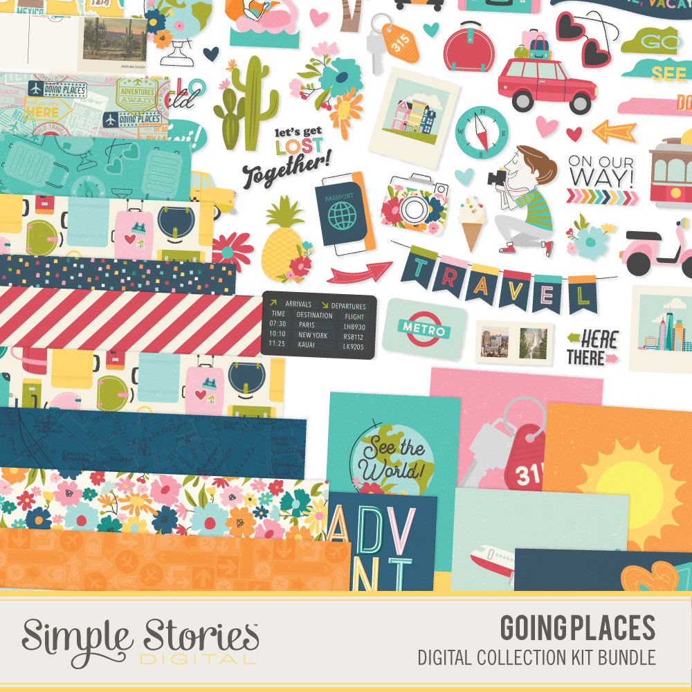 Going Places Digital Paper Kit – Simple Stories