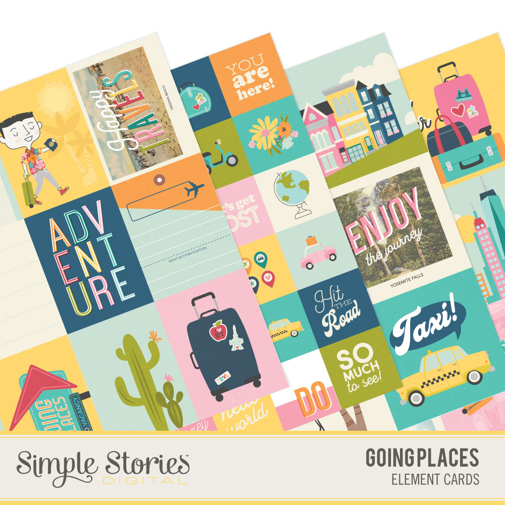 Going Places Digital Paper Kit – Simple Stories