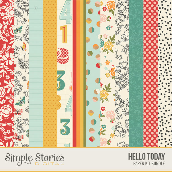 Hello Today Digital Paper Kit – Simple Stories