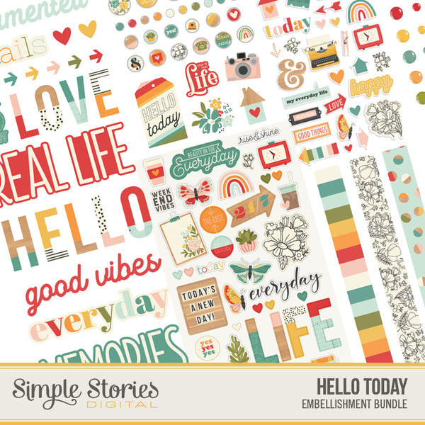 Hello Today Digital Embellisment Bundle – Simple Stories