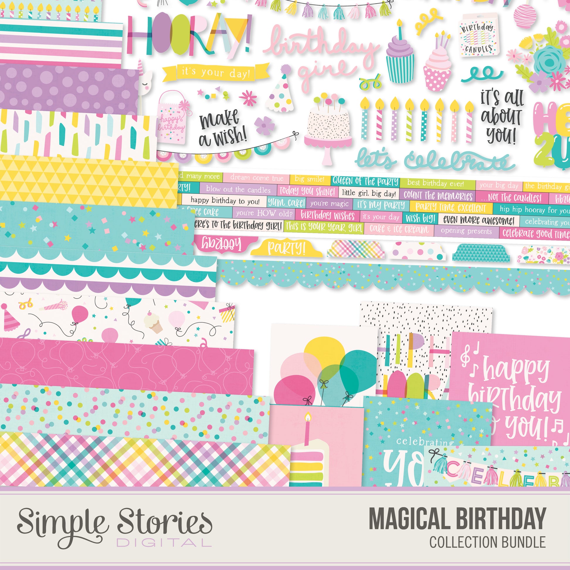 Magical Birthday Digital Paper Kit – Simple Stories